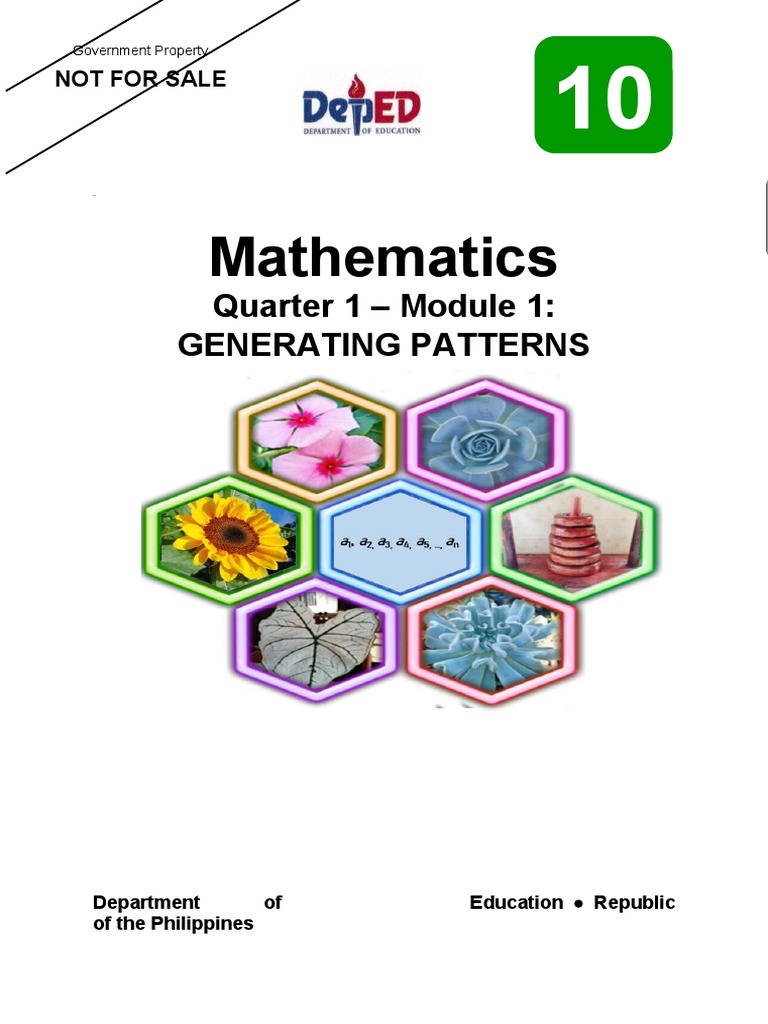 Mathematics: Quarter 1 - Module 1: Generating Patterns | PDF | Sequence | Equations