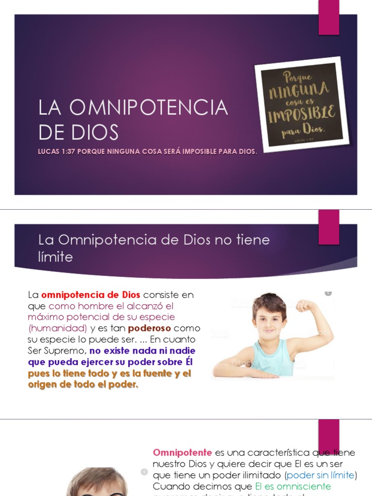 La Omnipotencia de Dios | PDF | Omnipotencia | Concepciones de dios