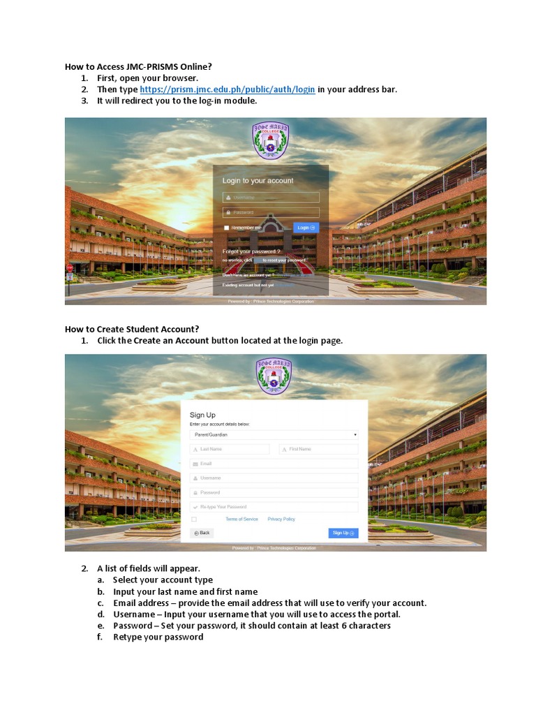 How To Create Student Account - Online Payment | PDF | Career & Growth ...