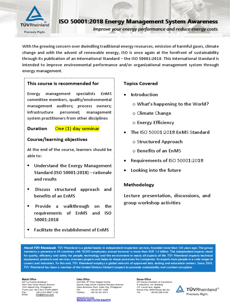 ISO 50001:2018 Energy Management System Awareness: This Course Is ...