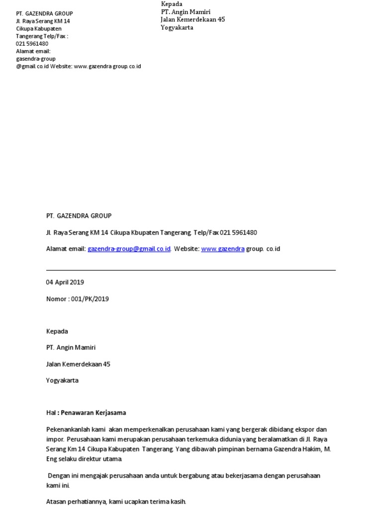 Surat Penawaran | PDF