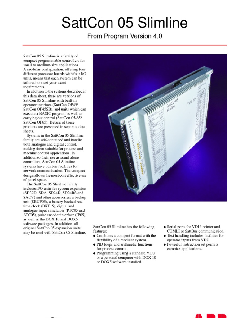 en sc05 Slimline v4.0 Data Sheet | PDF | Programmable Logic Controller ...