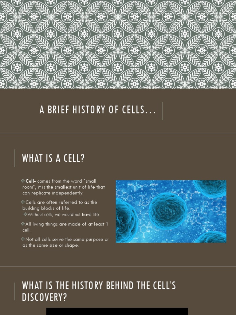 A Brief History of Cells PDF | PDF
