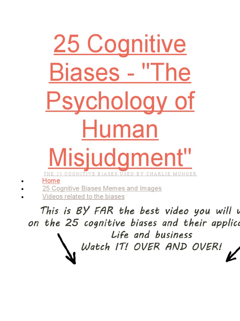 25 Cognitive Biases | PDF | Bias | Curiosity