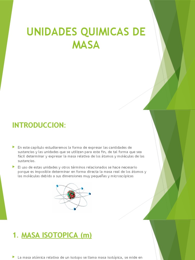 Unidades Quimicas de Masa | PDF | Mole (Unidad) | Moléculas