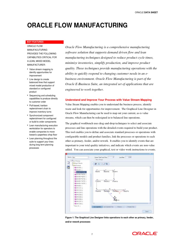 Oracle Flow Manufacturing: Key Features | PDF | Inventory | Supply ...