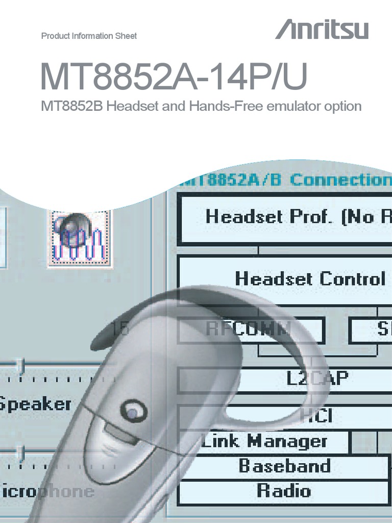 MT8852A-14P/U: MT8852B Headset and Hands-Free Emulator Option | PDF ...