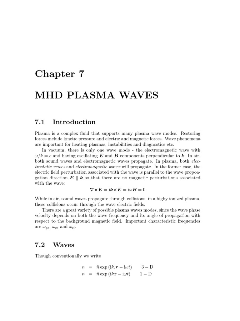 MHD PDF | PDF | Waves | Magnetohydrodynamics