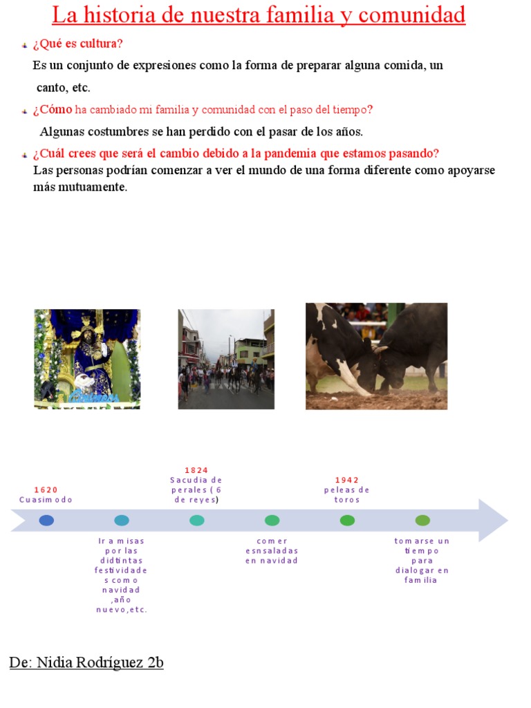 La Historia de Nuestra Familia y Comunidad | PDF