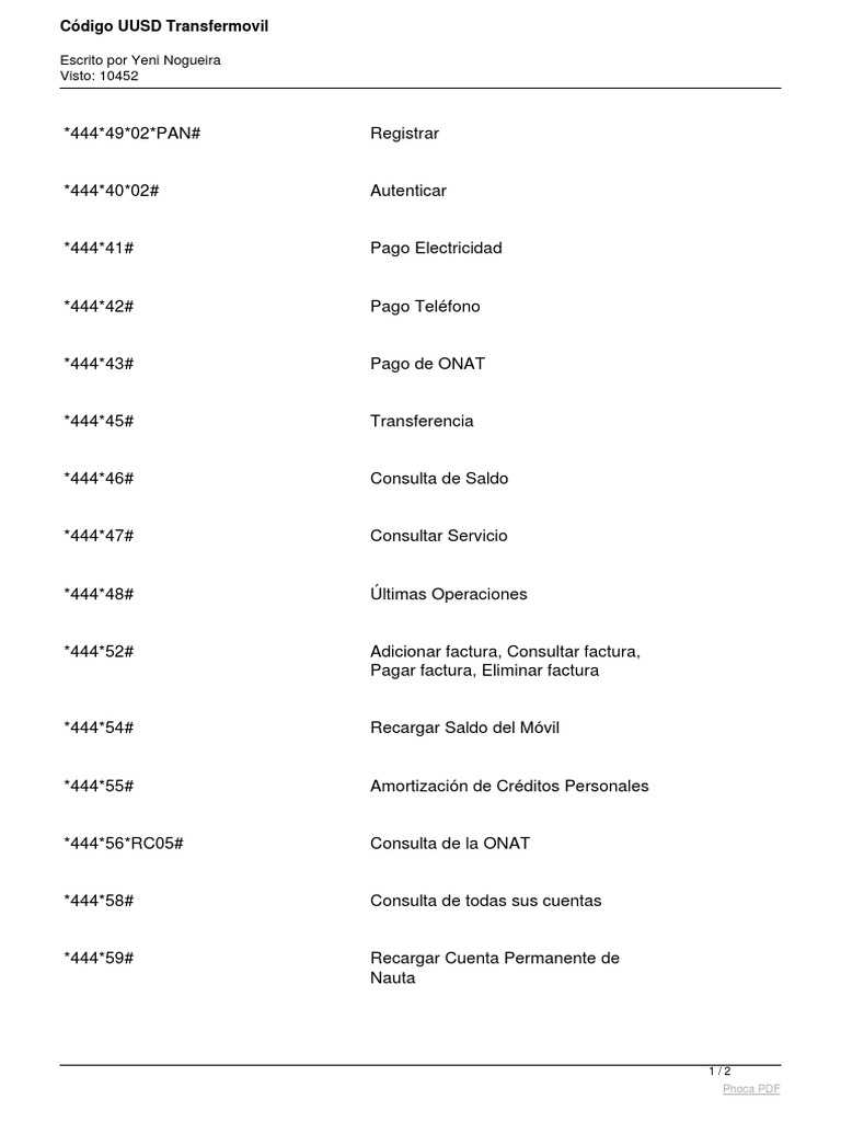 Código UUSD Transfermovil | PDF | Science | Ciencia y Tecnología