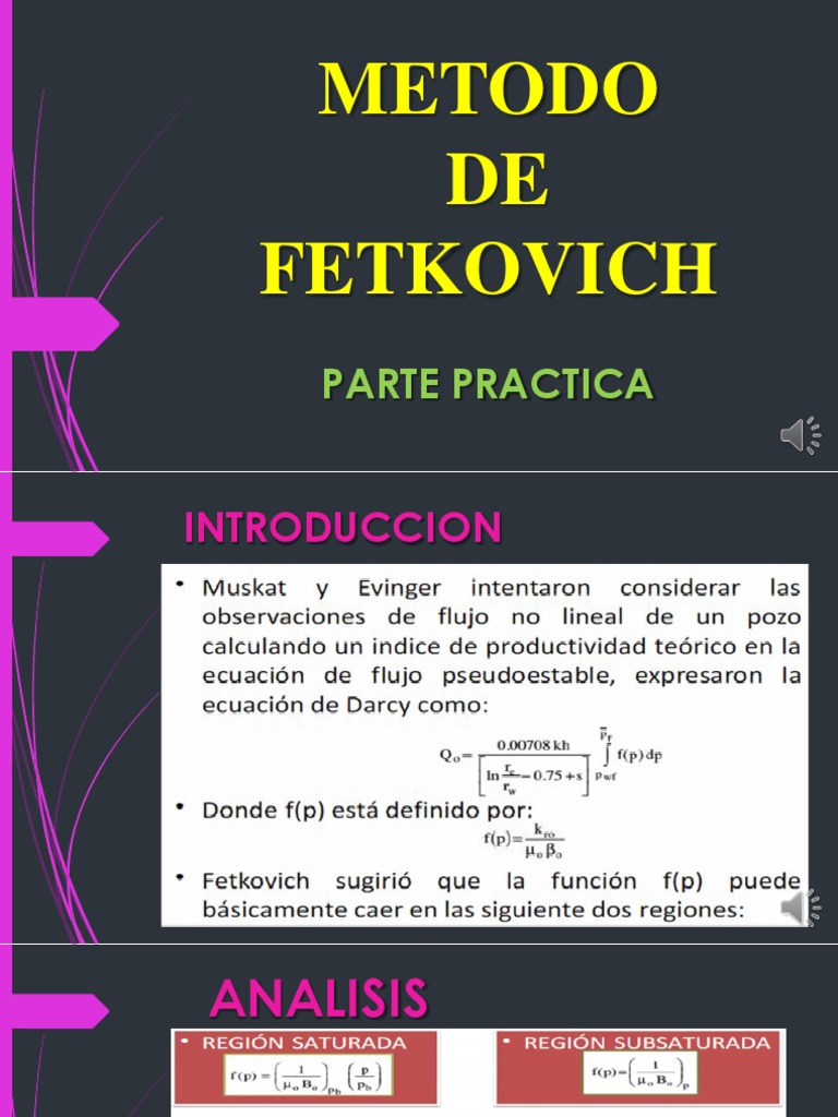 Metodo Fetkovich 2020 | PDF | Ecuaciones | Gases