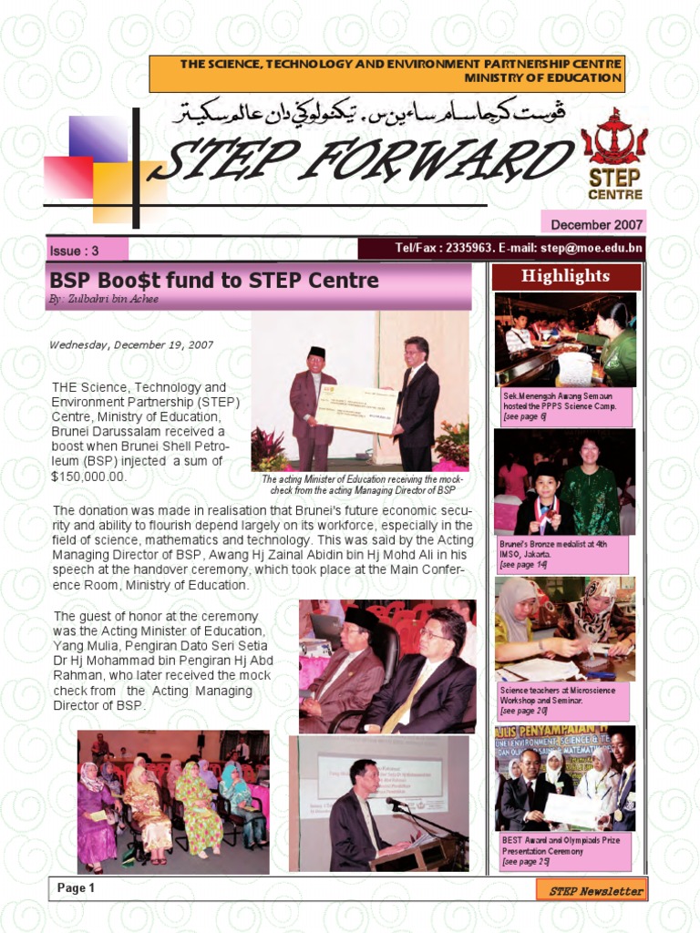 STEP FORWARD - 3rd Issue | PDF | Brunei | Teachers