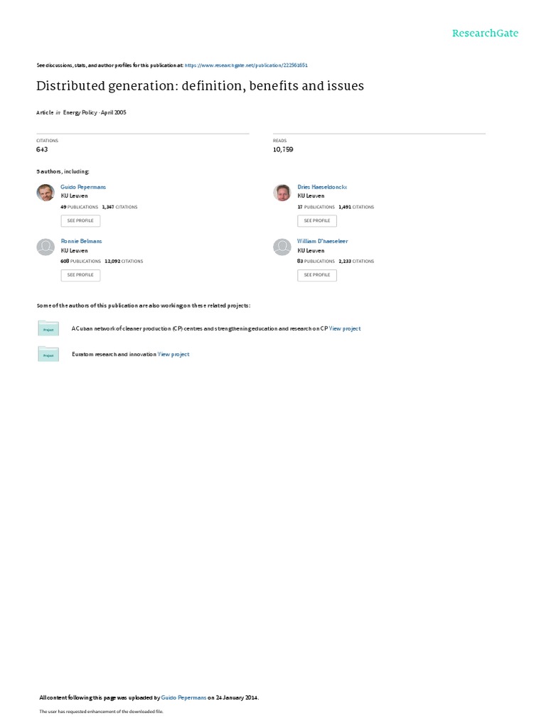 Distributed Generation Definition Benefits and Iss | PDF | Distributed ...