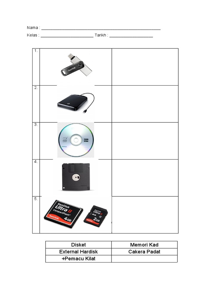 Jenis-Jenis Storan Komputer (PPKI) | PDF
