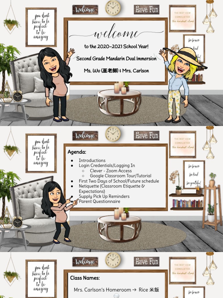 2020 Boy Parent Check-In Bitmoji Classroom | PDF | Learning | Schools