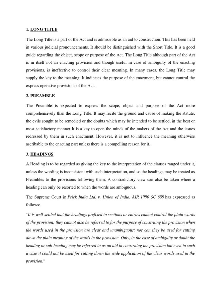 Internal-External Aids To Construction | PDF | Statutory Interpretation ...