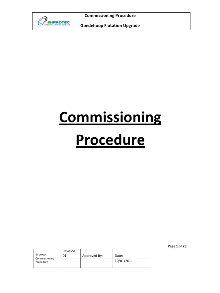 Commissioning Procedure Goedehoop | PDF | Construction Management ...
