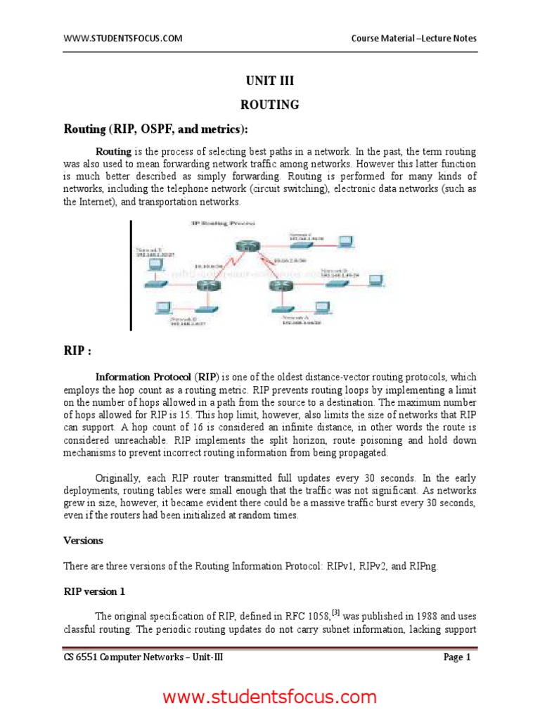 Unit III Routing PDF | PDF | Routing | Multicast Unit III Routing PDF | PDF | Routing | Multicast