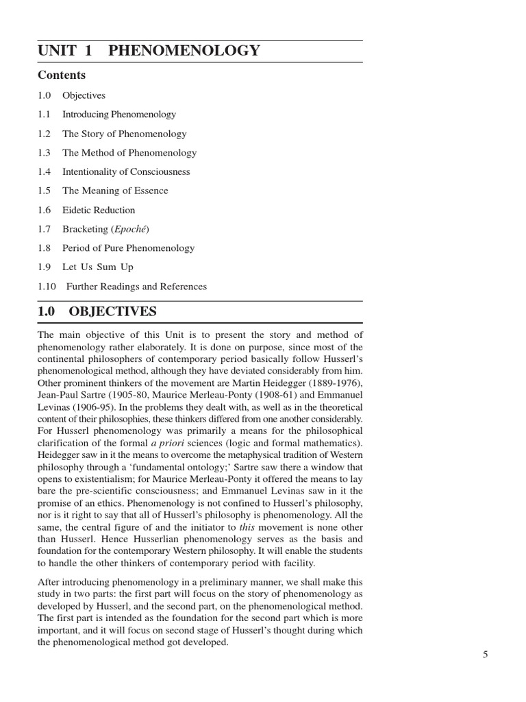 Husserl S+phenomenology PDF | PDF | Phenomenology (Philosophy) | Edmund Husserl