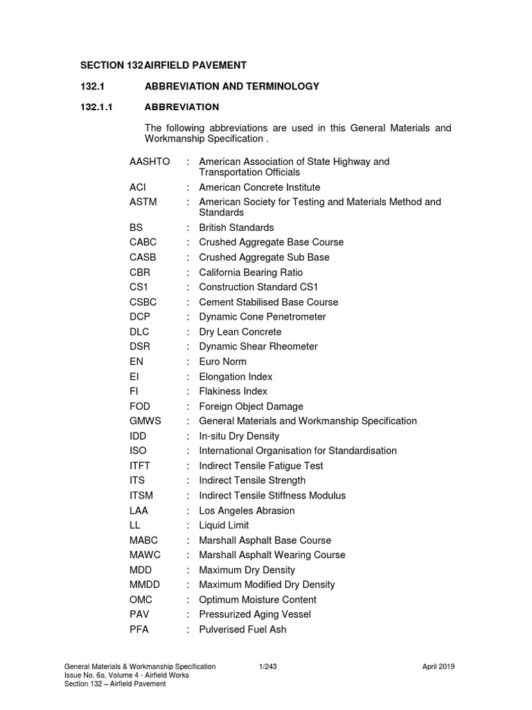 Section 132 Airfield Pavement | PDF | Road Surface | Construction Aggregate