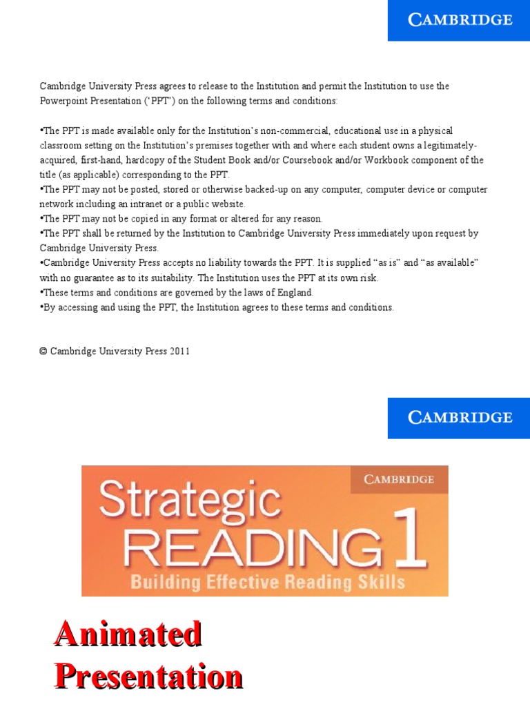 Strategic Reading 1a.pps | PDF | Microsoft Power Point | Books