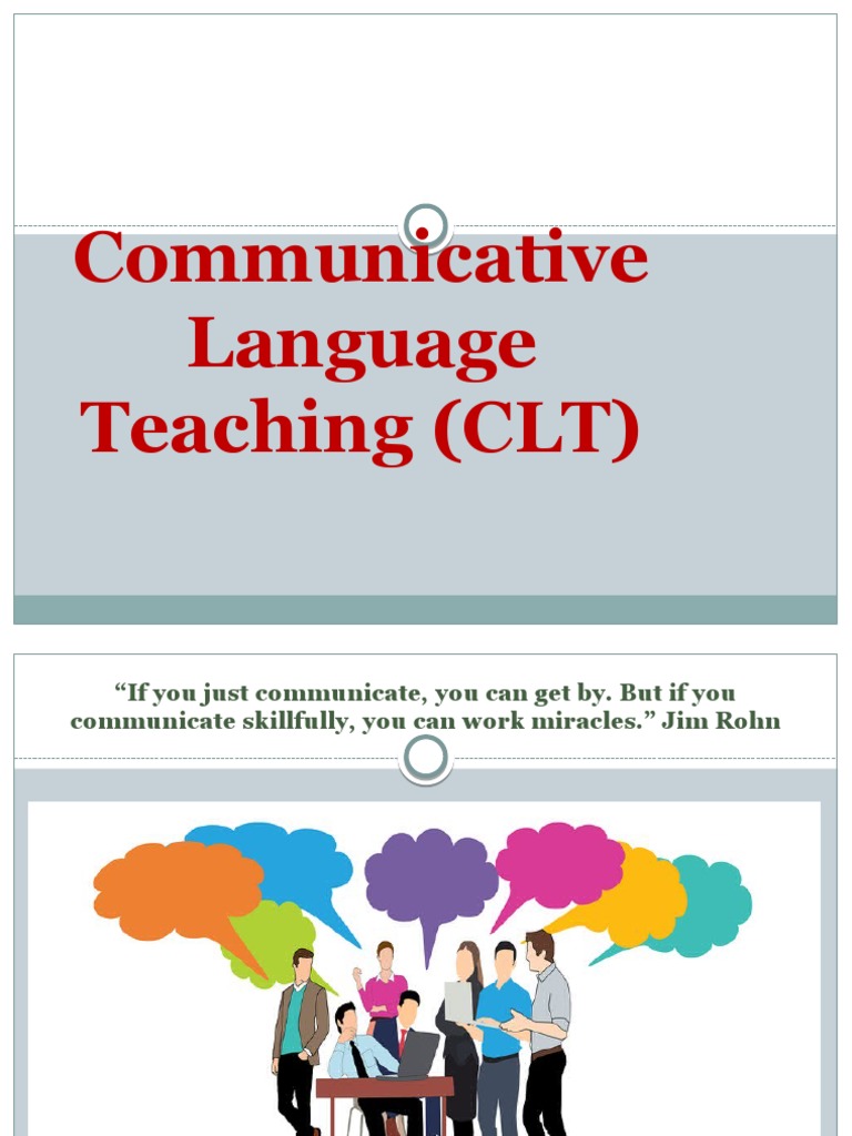 Principles of Communicative Language Teaching | PDF | Teachers ...