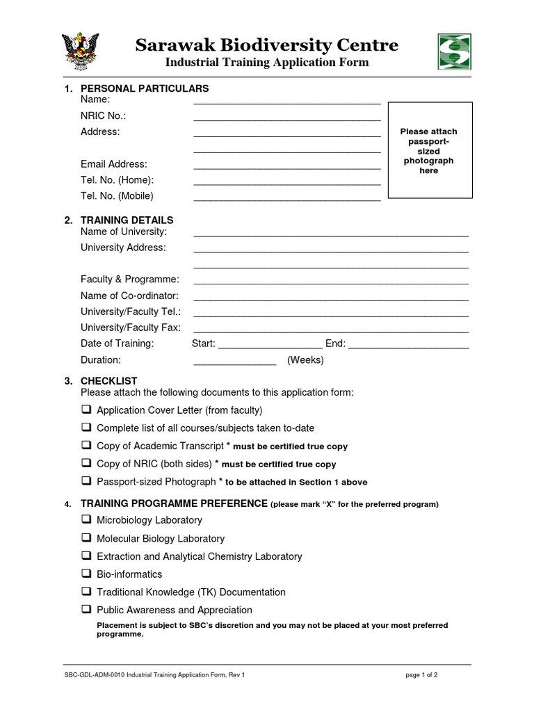 Microsoft Word - Application Form - Doc (SBC) PDF | PDF | Government ...