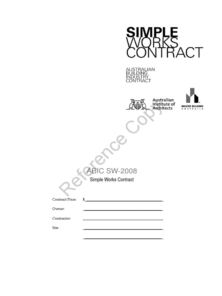 ABIC SW-2008 - Reference PDF | PDF | Guarantee | Architect