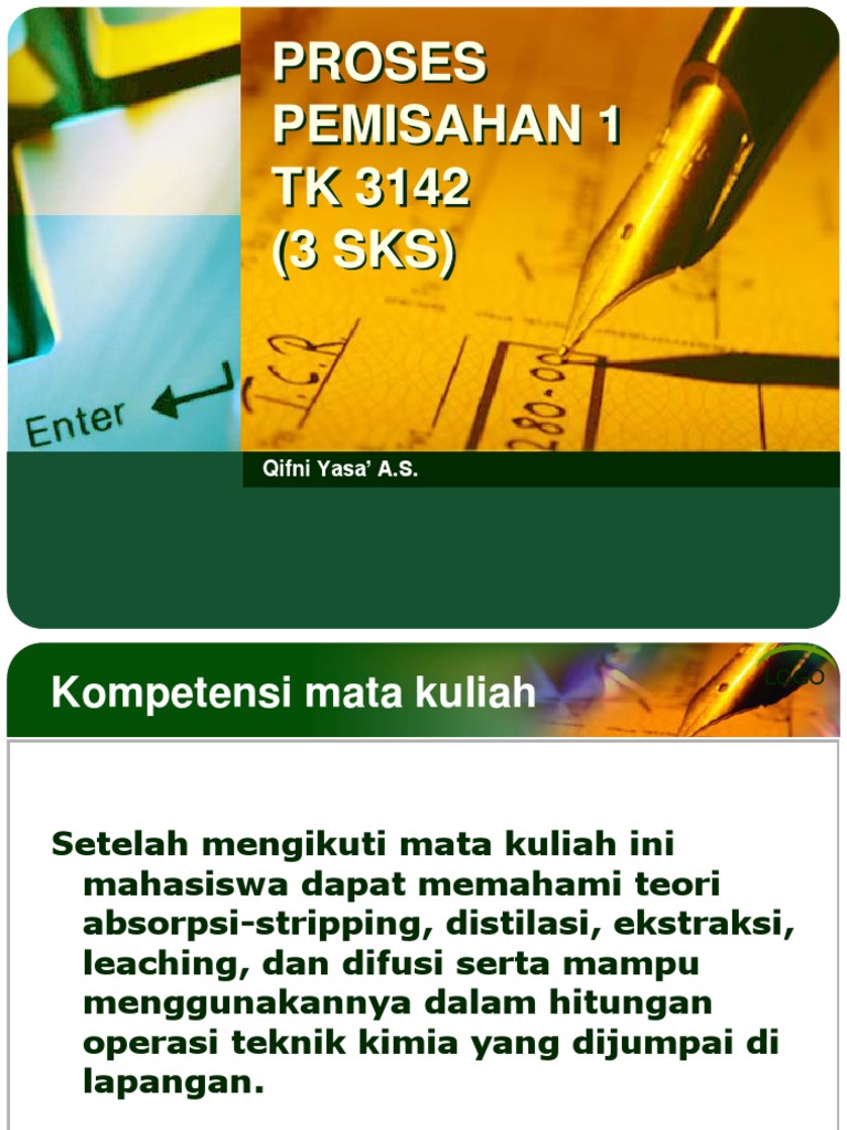 Pengenalan Proses Pemisahan Diffusional | PDF | Phase (Matter) | Liquids