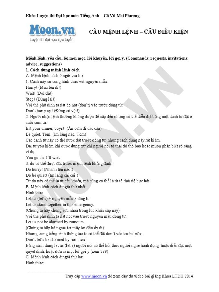 Cau - Menh - Lenh - Cau - Cau - Khien PDF | PDF