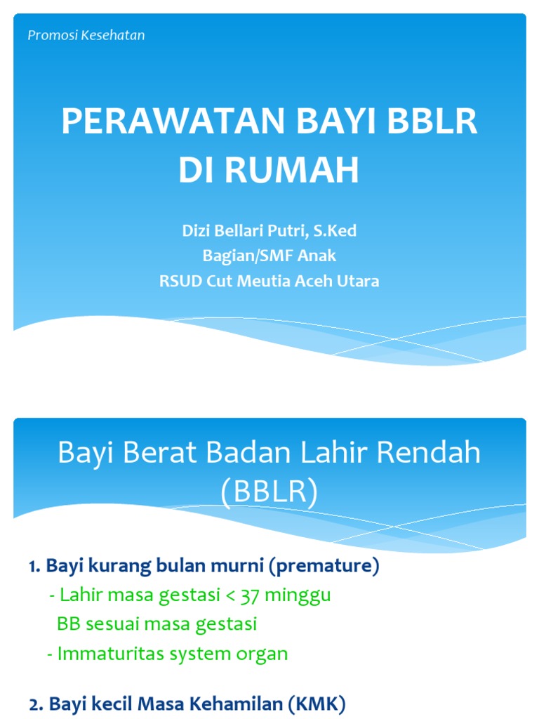 Perawatan Bayi BBLR Di Rumah | PDF | Kesehatan Holistik