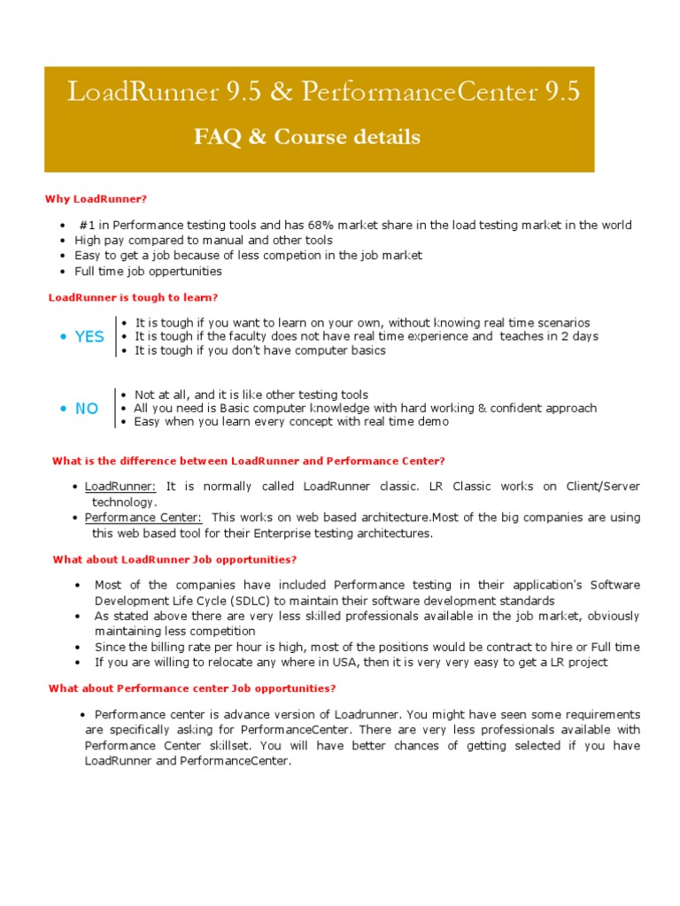 LoadRunner vs Performance Center Overview | PDF | Business | Computers