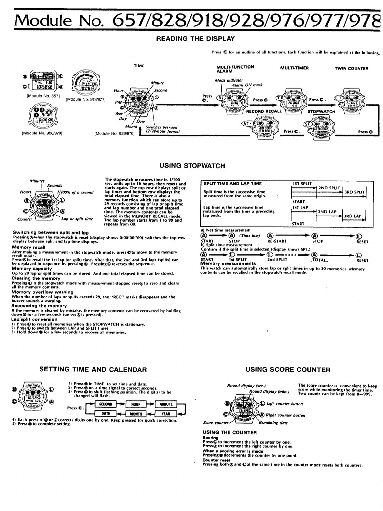 Casio DGW 300 Digi Graph | PDF