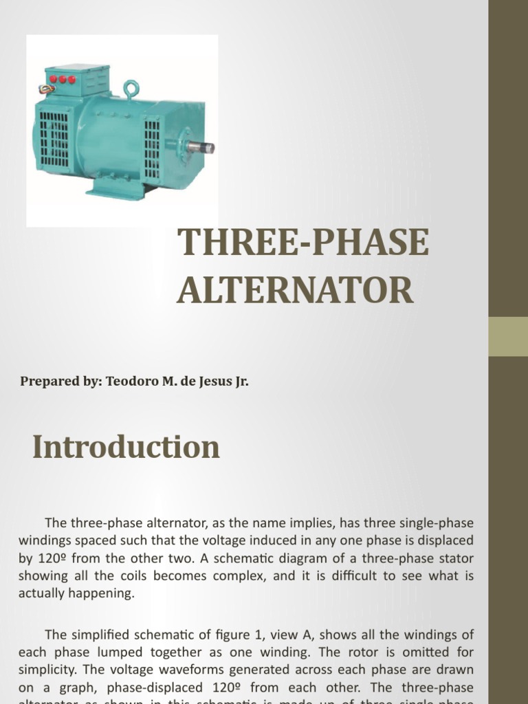 Three-Phase Alternator: Prepared By: Teodoro M. de Jesus JR | PDF ...