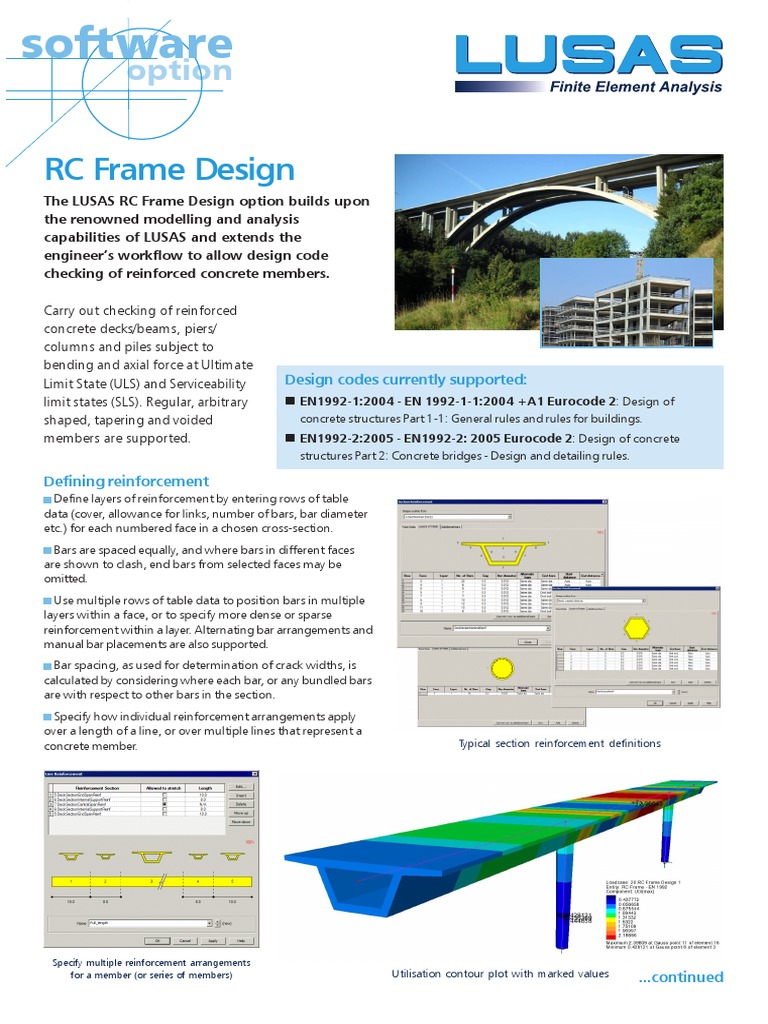 LUSAS RC Frame Design Option | PDF | Concrete | Beam (Structure)