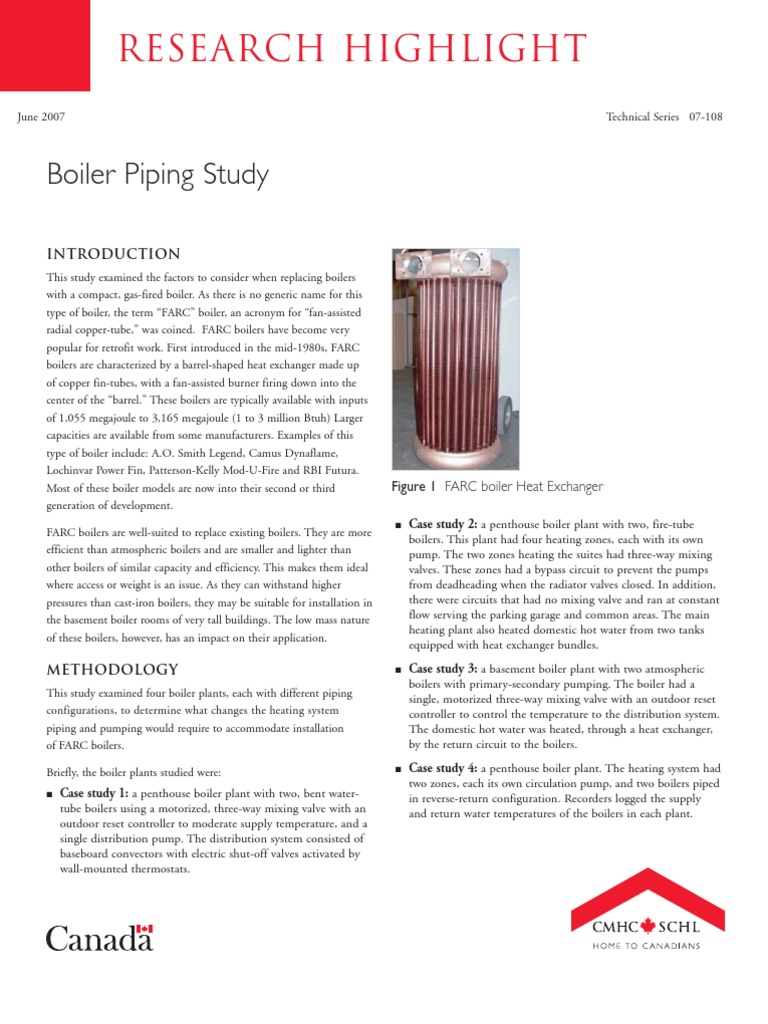 Research Highlight: Boiler Piping Study | PDF | Boiler | Water Heating