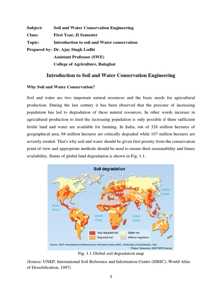 Introduction To Soil and Water Conservation Engineering | PDF | Erosion ...