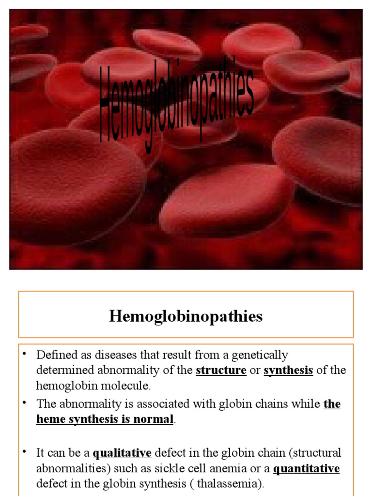 6 - Hemoglobinopathies | PDF | Hemoglobin | Hematology