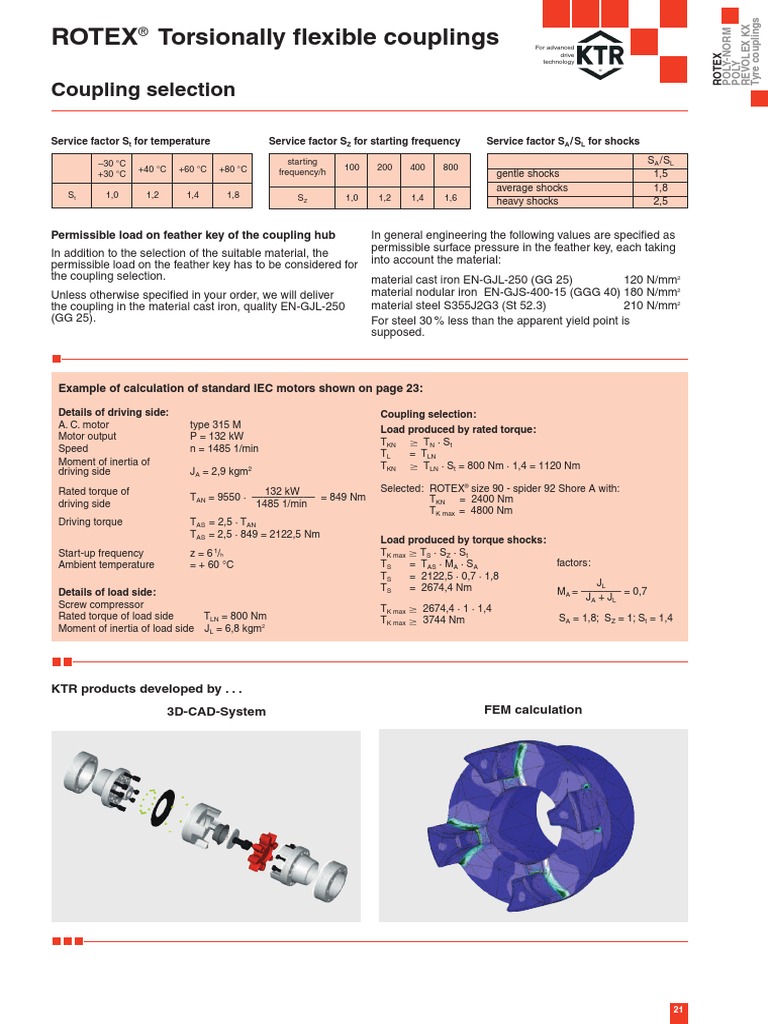 Rotex: Torsionally Flexible Couplings | PDF | Physical Quantities ...