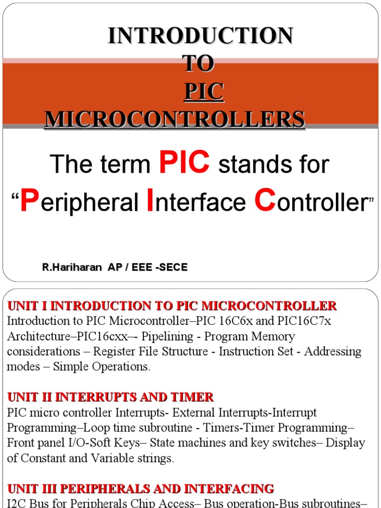 TO PIC Microcontrollers | PDF | Arm Architecture | Microcontroller