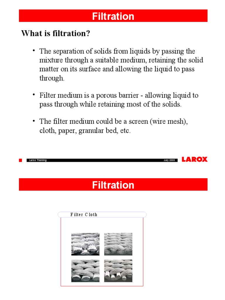 2filtration Larox Filter Presentation | PDF | Filtration | Pump