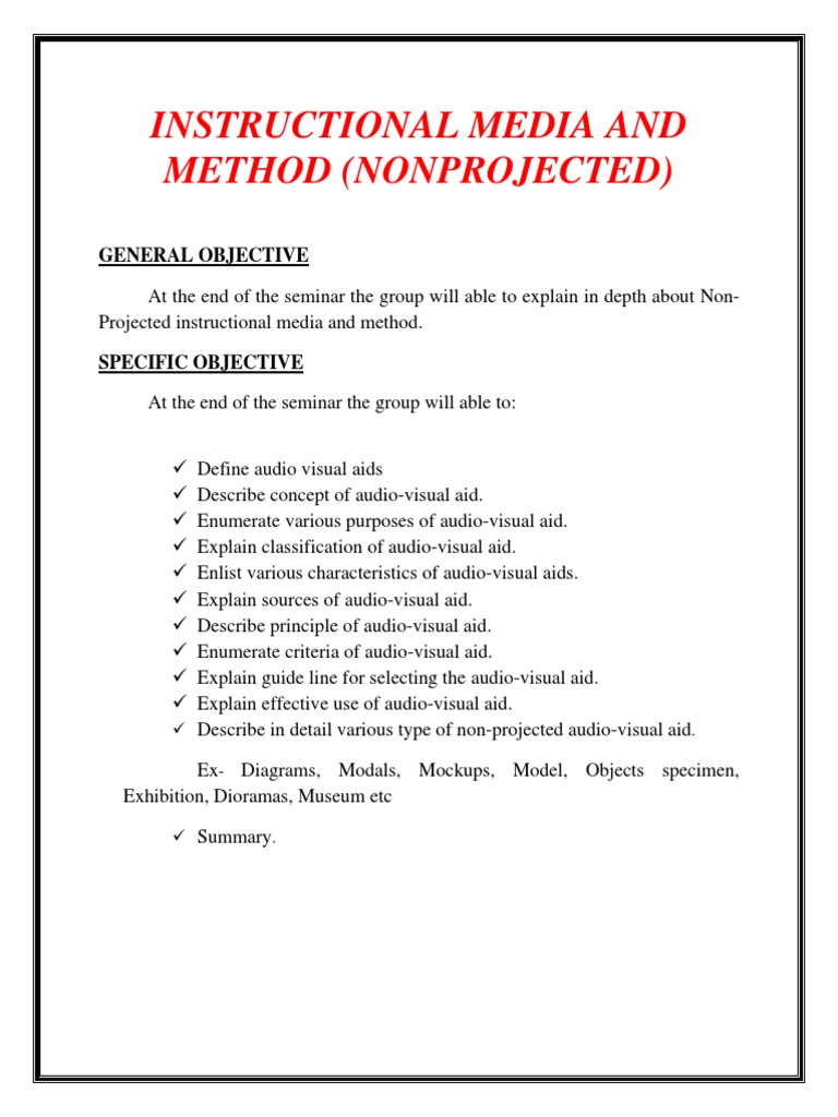 Non-Projected Instructional Media Overview | PDF | Puppetry | Museum