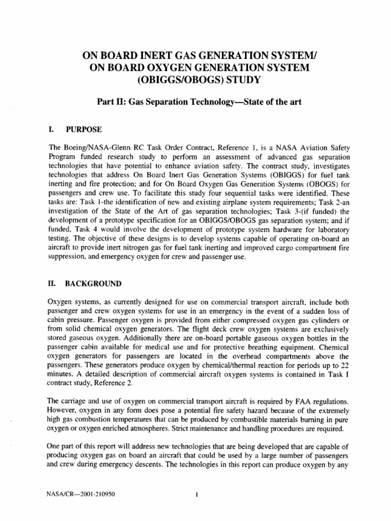 On Board Inert Gas Generation - Part3 | PDF | Oxygen | Adsorption
