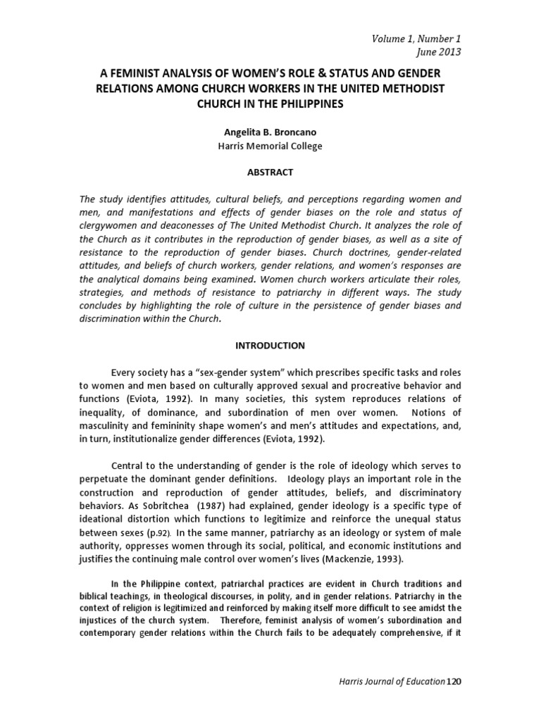 A Feminist Analysis of Women | PDF | Patriarchy | Gender