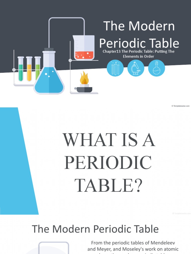 Chapter13 The Periodic Table: Putting The Elements in Order | PDF ...