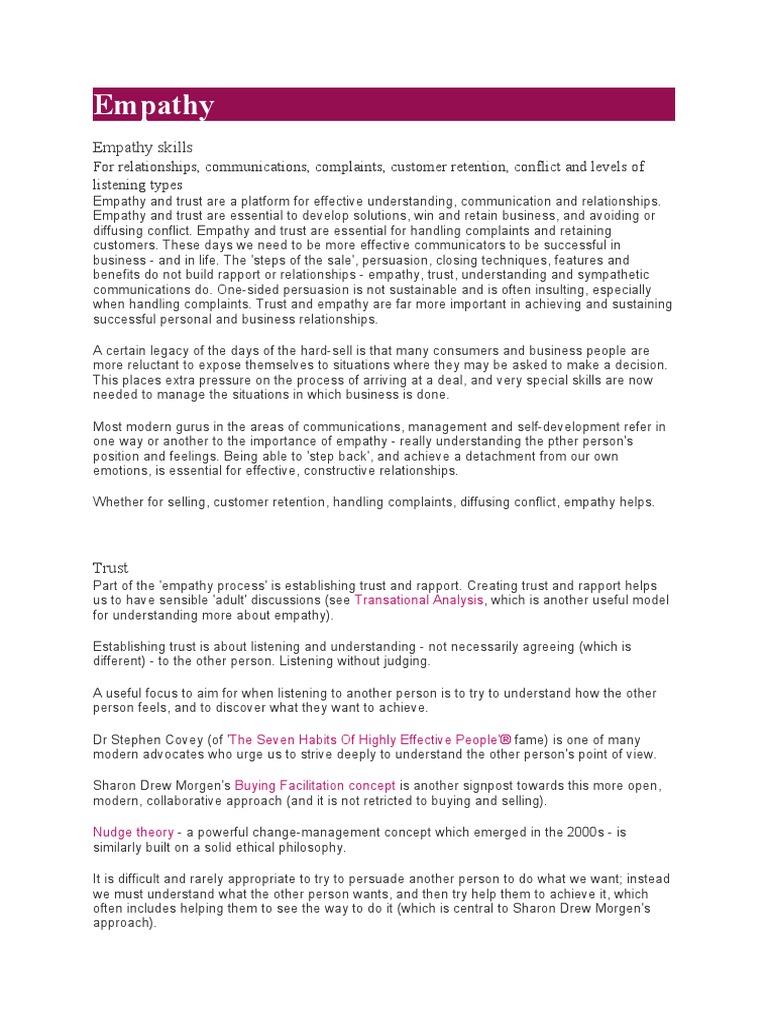 Empathy | PDF | Empathy | Persuasion