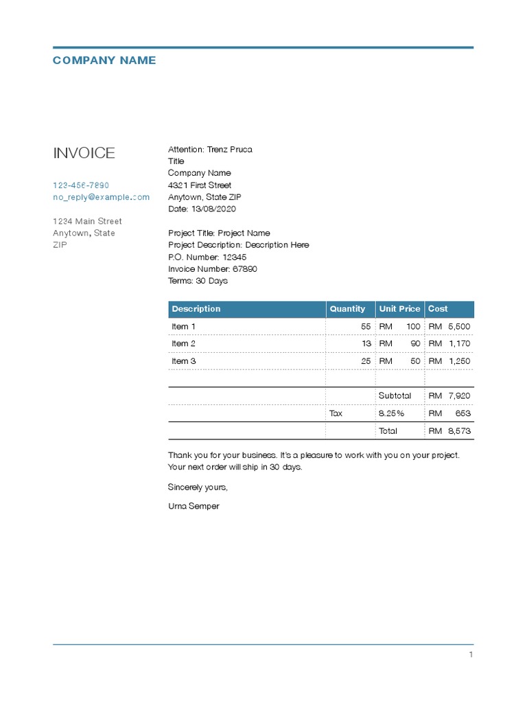 Invoice: Company Name | PDF