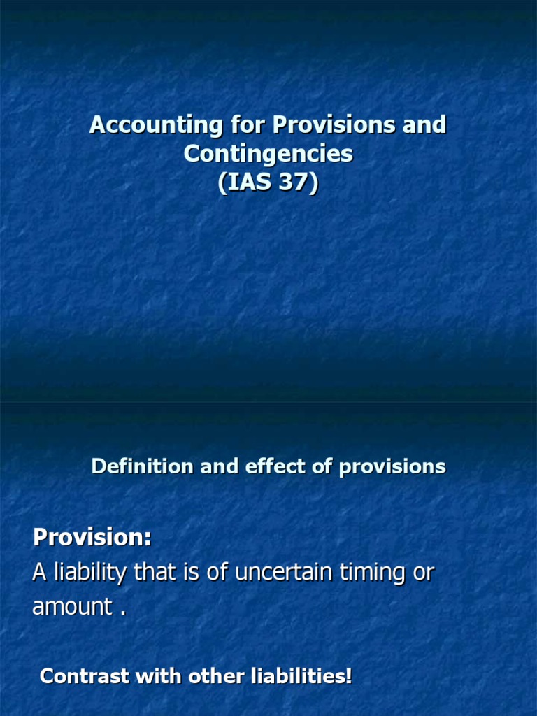 Provisions and Contingencies in Banking | PDF | Liability (Financial ...