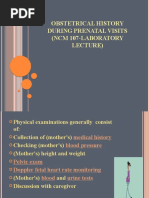 Obstetric History Guide | PDF | Pregnancy | Childbirth