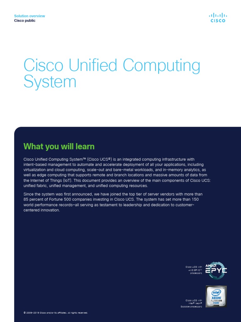Ucs Solution Overview | PDF | Network Switch | Cisco Systems